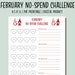 February No-spend Challenge | No-spend Month Printable | No-spend Goal ...