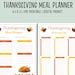 Thanksgiving Meal Planner Printable | Thanksgiving Menu Planning ...