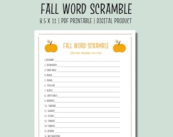 Halloween Word Scramble Game | Halloween Fun Printable Game | Halloween ...