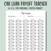 Car Loan Payoff Tracker Printable | Car Debt Payoff Tracker PDF - Etsy