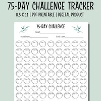 50 Day Challenge Tracker Printable Printable Habit Tracker 50 Day Goal ...