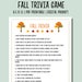 Fall Trivia Game |fall Printable Party Games | Fun Autumn Games ...