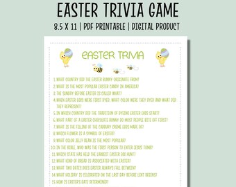 Easter Bible Story Trivia Game | Easter Printable Games | Easter ...