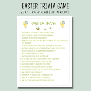 Easter Trivia Game | Easter Printable Games | Easter Activity | Fun ...