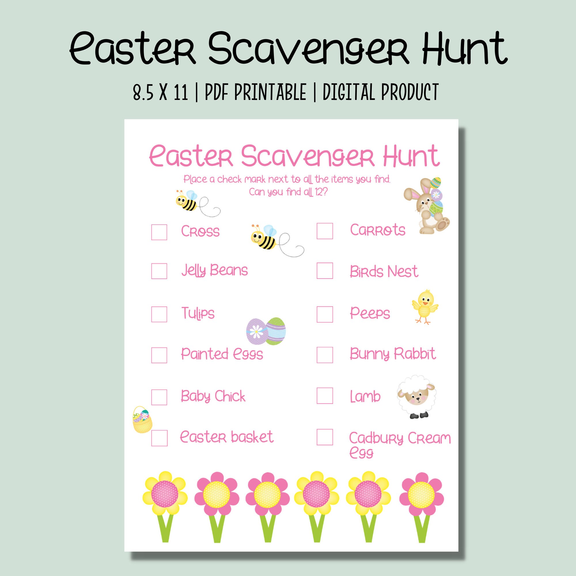 Easter Scavenger Hunt Printable | Easter Activity for Kids | Easter ...