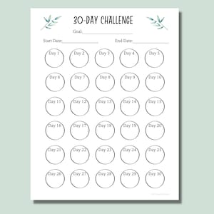 30 Day Challenge Tracker Printable | Printable Habit Tracker | PDF ... 30 Day Challenge Tracker Printable | Printable Habit Tracker | PDF ...