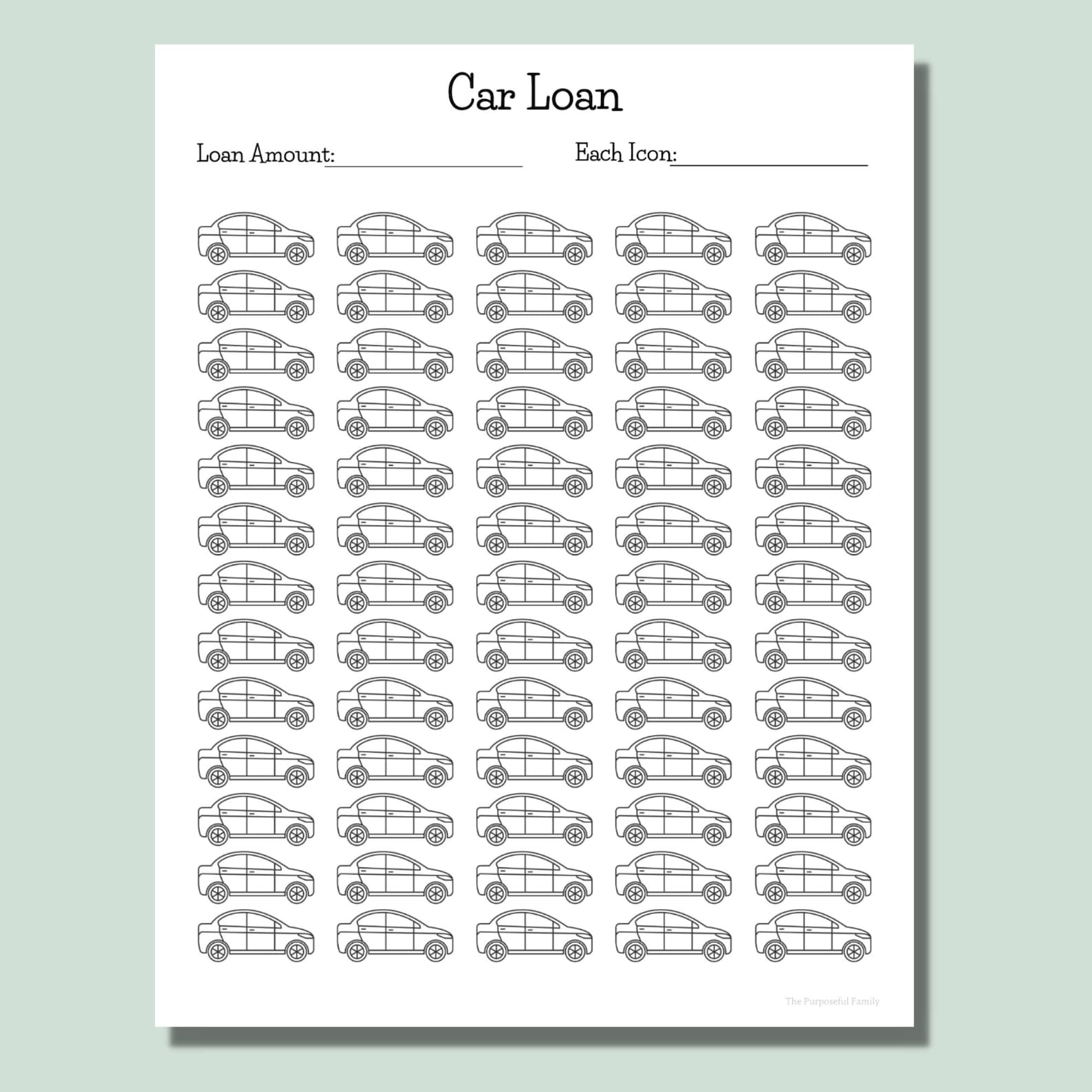 Car Loan Payoff Tracker Printable | Car Debt Payoff Tracker PDF - Etsy
