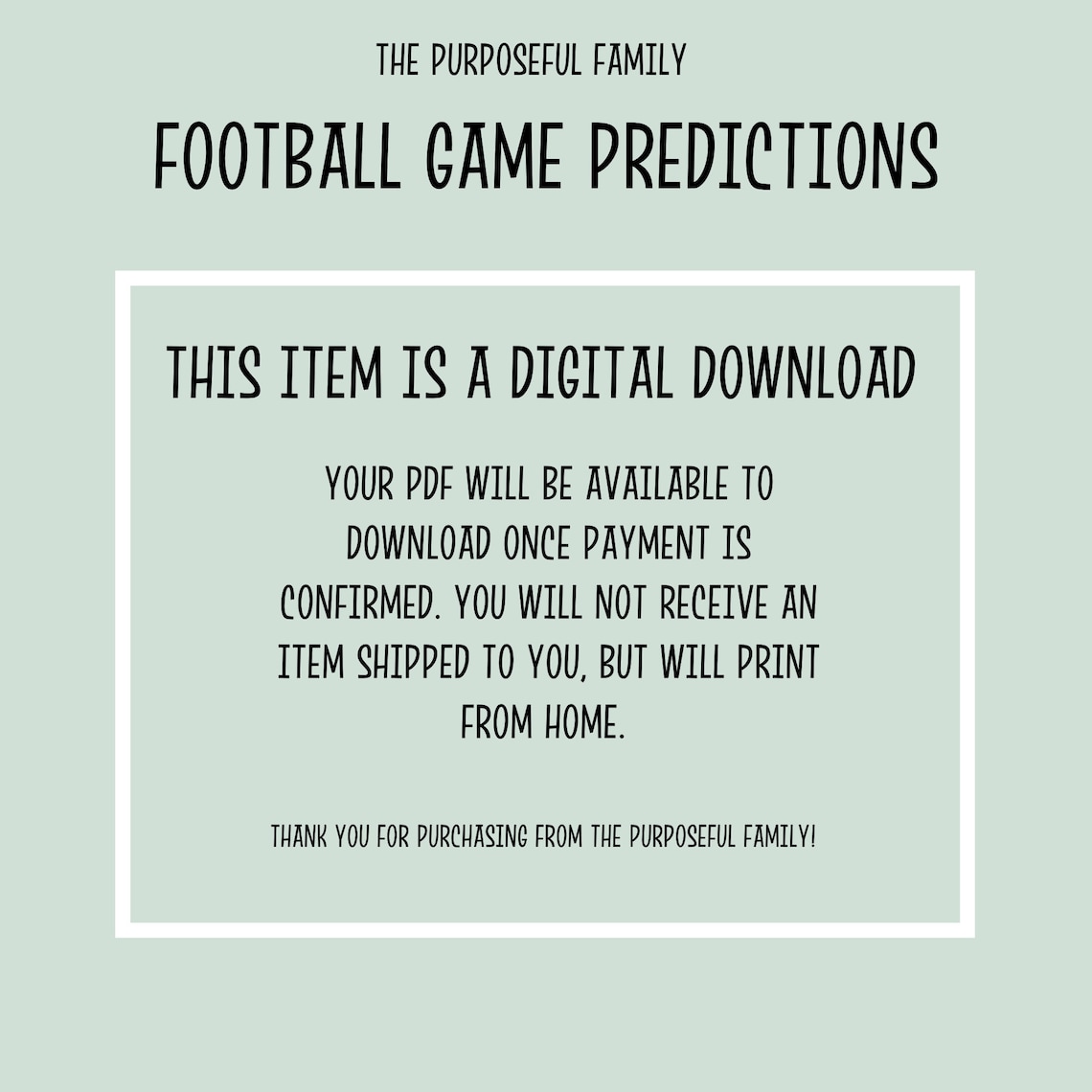 Super Bowl Predictions Game | Printable Super Bowl Party Game | Super ...