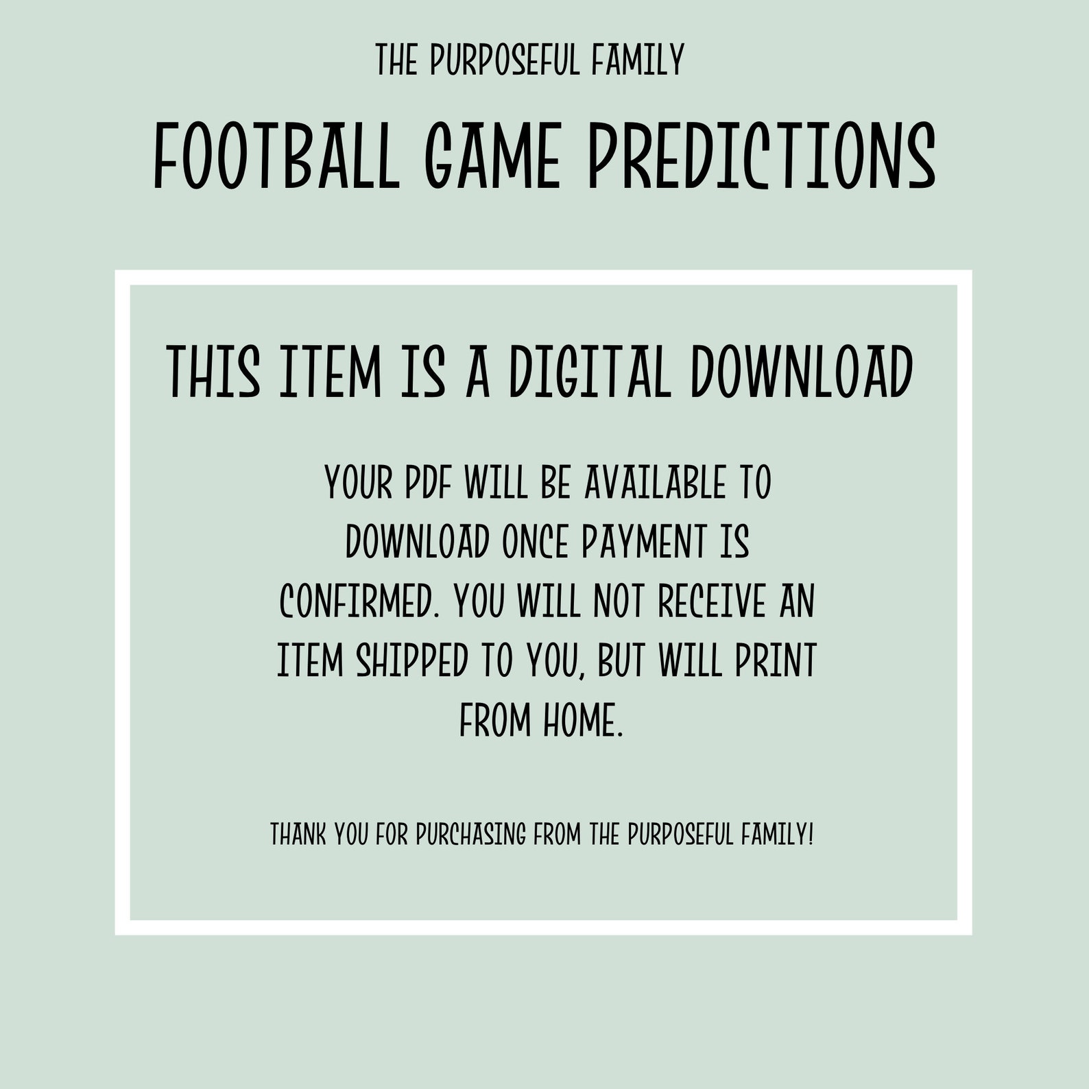 Super Bowl Predictions Game | Printable Super Bowl Party Game | Super ...