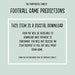 Super Bowl Predictions Game | Printable Super Bowl Party Game | Super ...