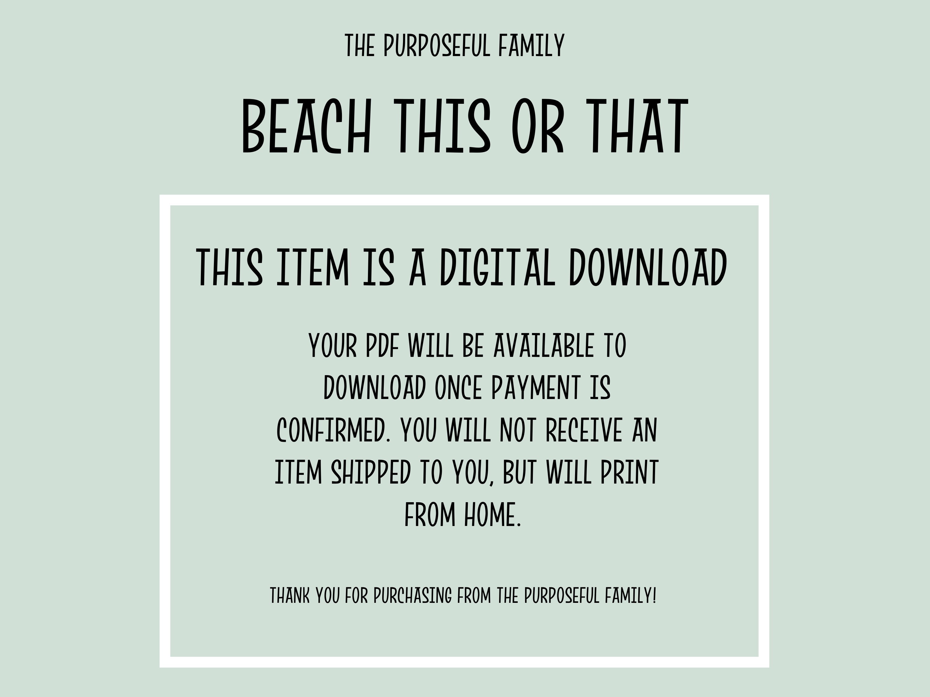 Beach This or That Game | Beach Fun Party Game | Beach Would You Rather ...