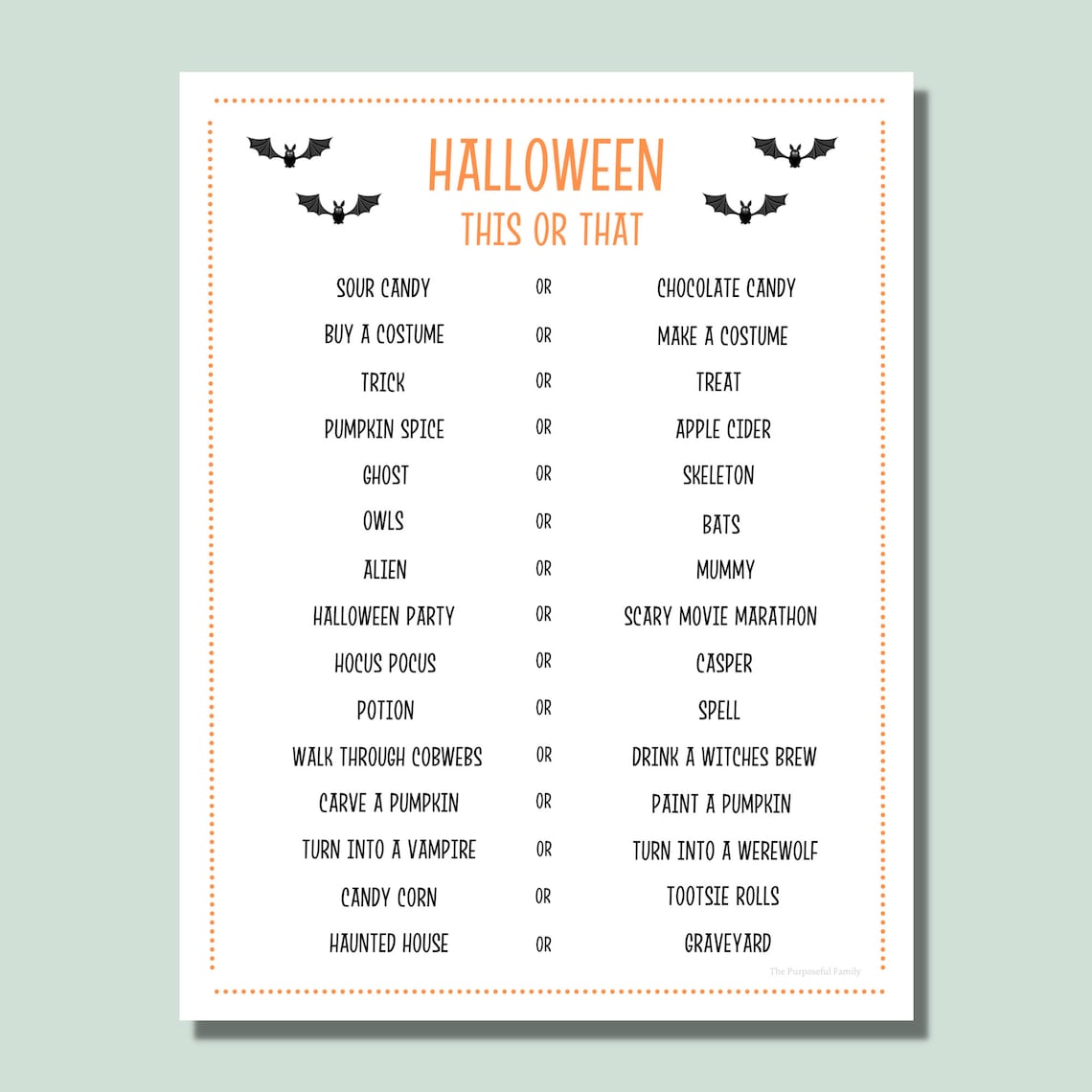Halloween This or That Game | Halloween Fun Party Game | Halloween ...