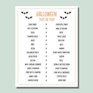 Halloween This or That Game | Halloween Fun Party Game | Halloween ...