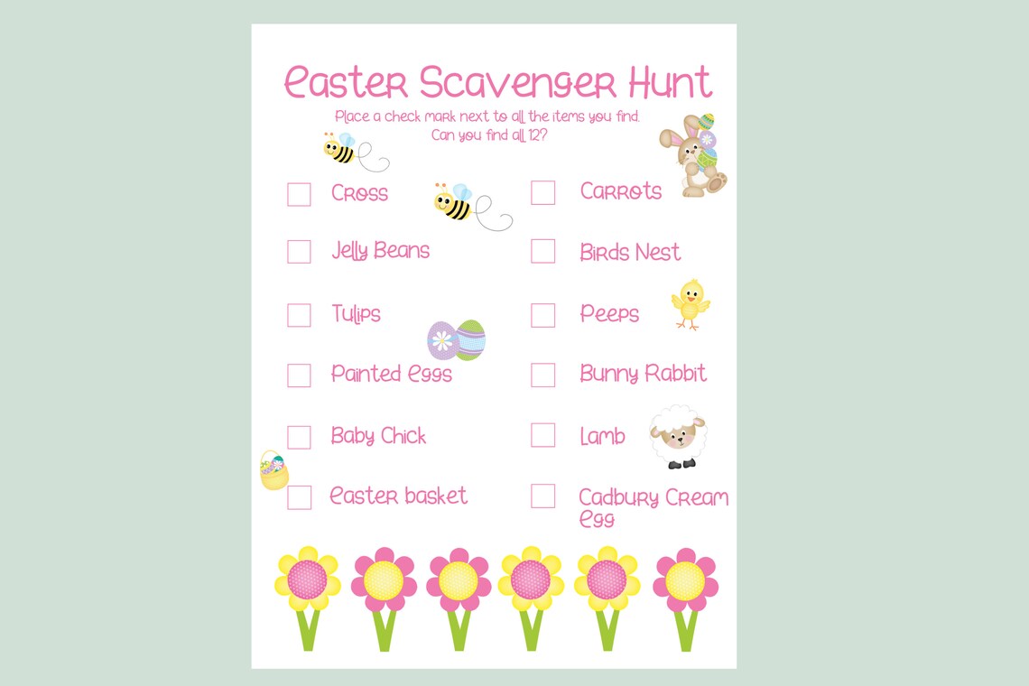Easter Scavenger Hunt Printable | Easter Activity for Kids | Easter ...
