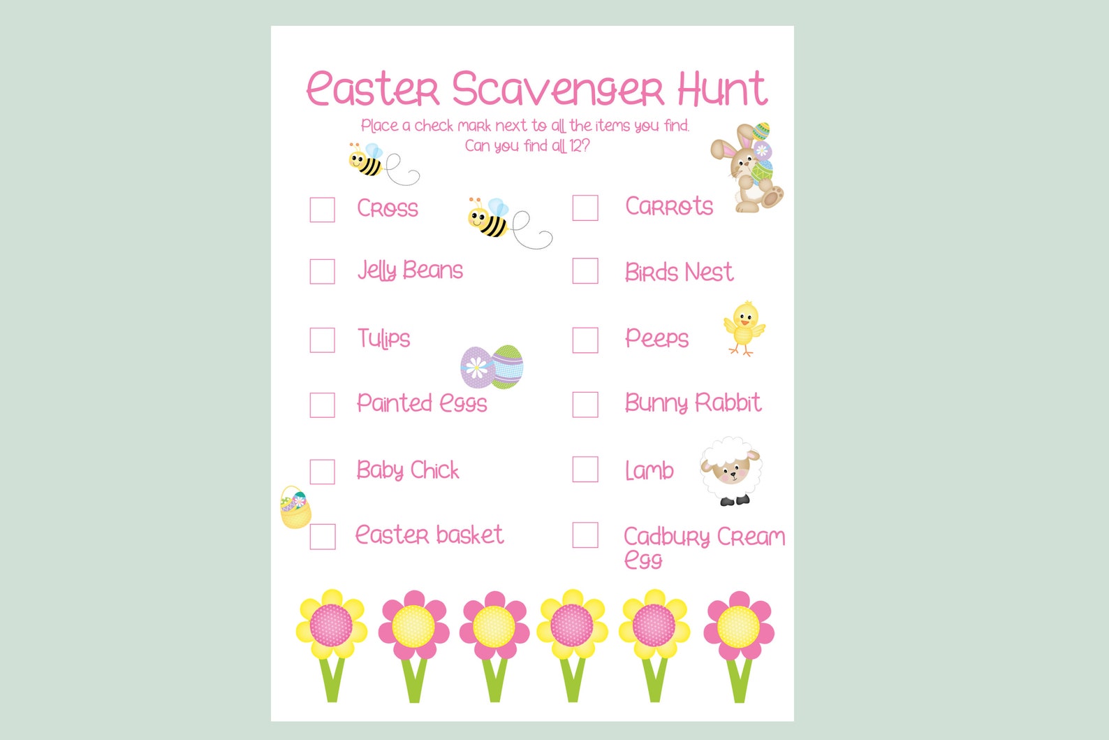 Easter Scavenger Hunt Printable | Easter Activity for Kids | Easter ...