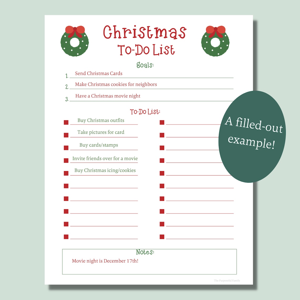 Christmas To-do List Printable | To-do List Planner | Holiday Planner ...