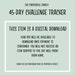 45-day Challenge Tracker Printable | Habit Tracker PDF | Goal Tracker ...