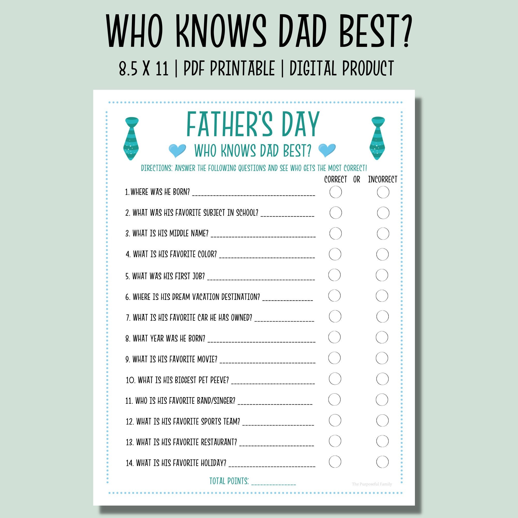 Father's Day Who Knows Dad Best Game | Games With Dad | Dad Game for ...