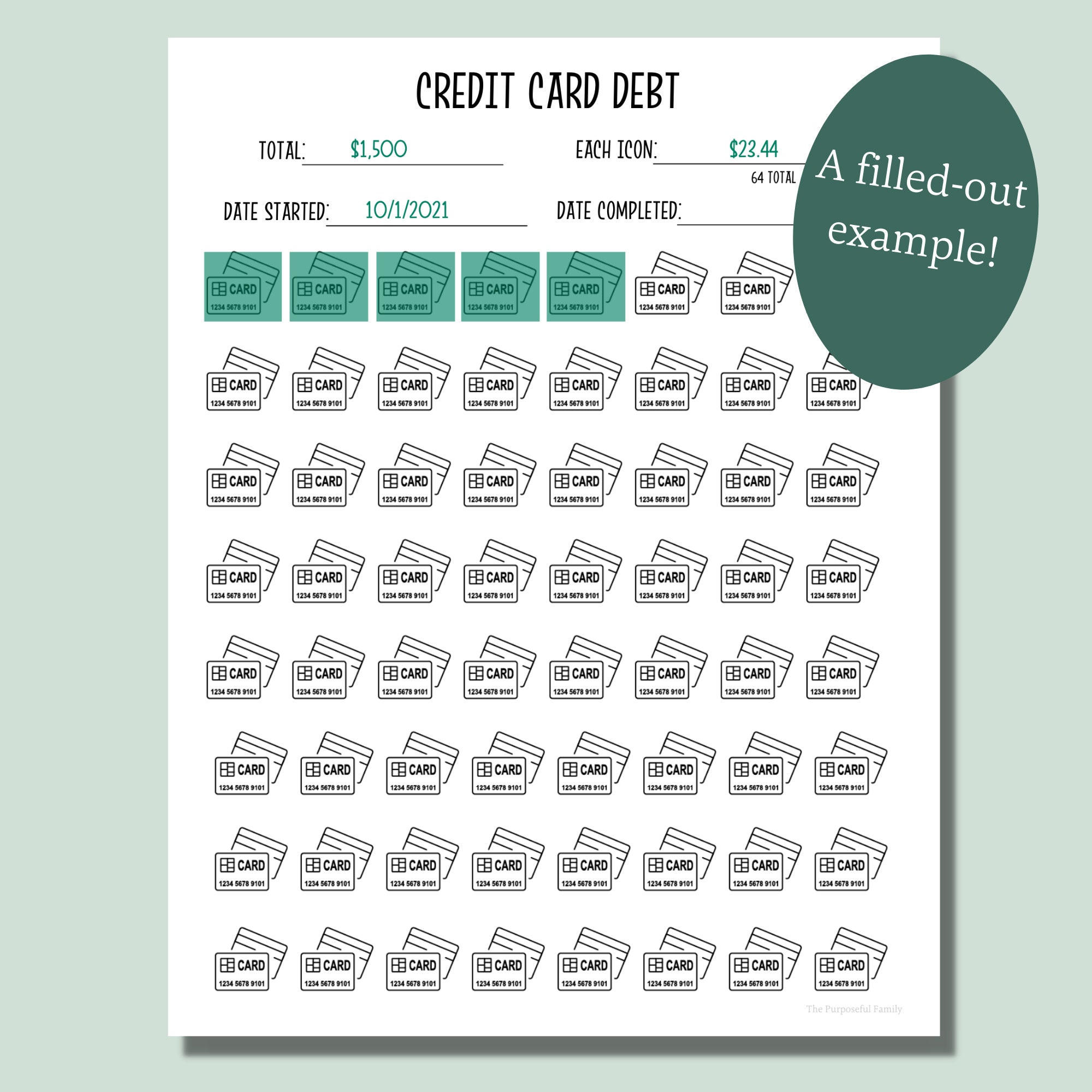 Credit Card Debt Payoff Tracker Printable | Debt Payoff Tracker PDF - Etsy