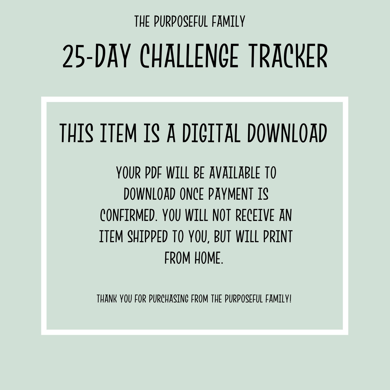 25-day Challenge Tracker Printable | Habit Tracker | Goal Tracker ...