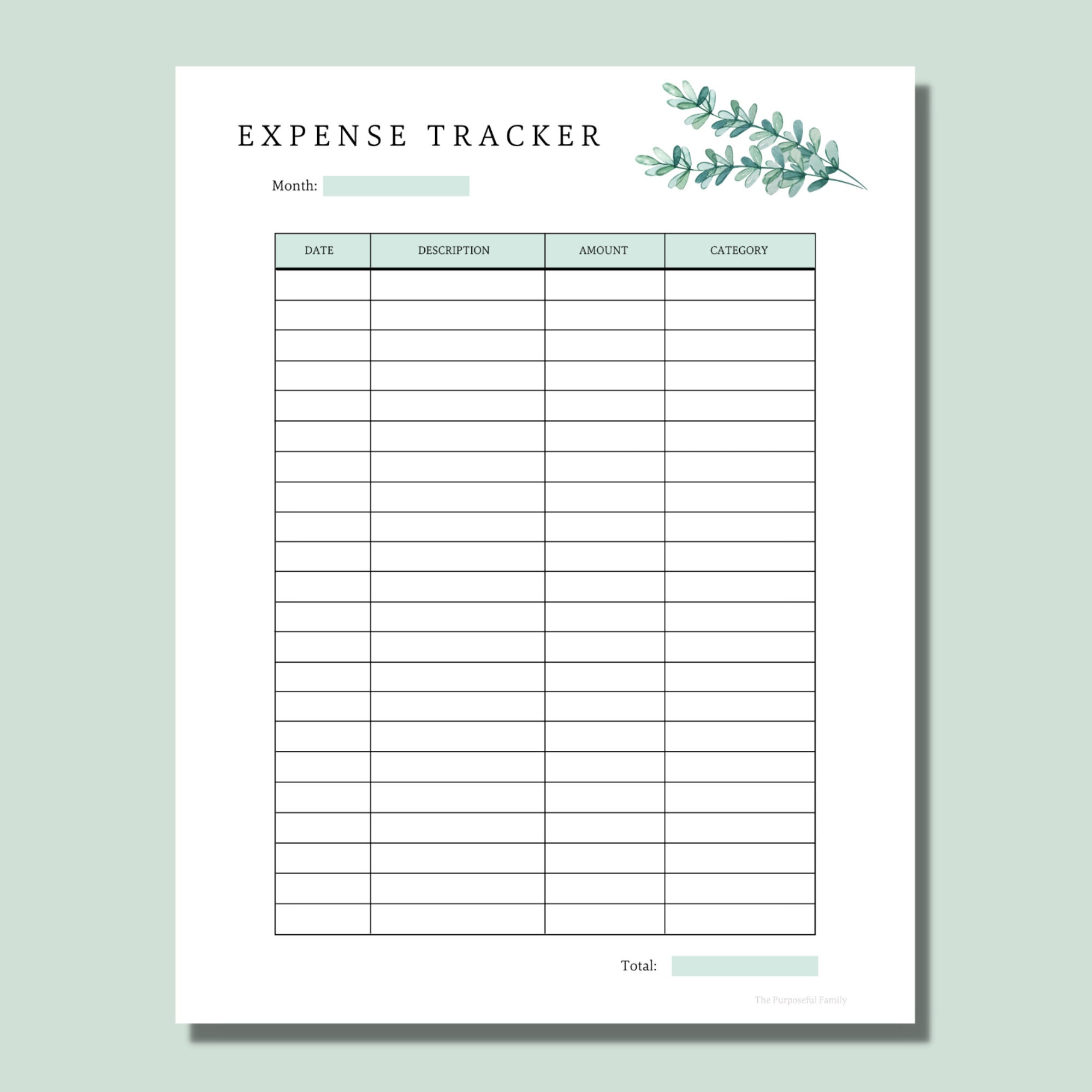 Income & Expense Tracker Printable | Money Tracker | Budget Instant ...