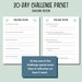 30 Day Challenge Tracker Printable Packet PDF Habit Tracker - Etsy