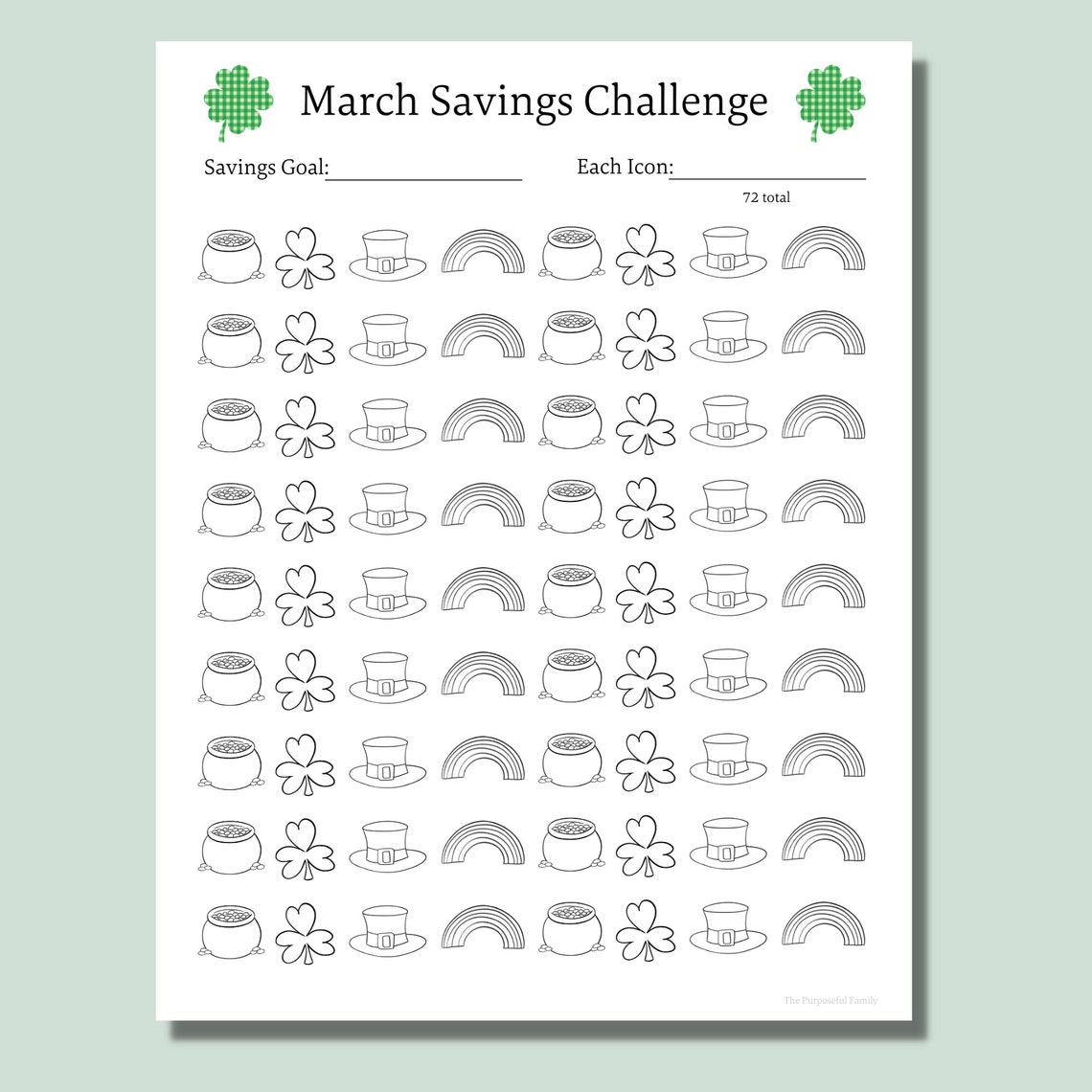 March Savings Challenge Tracker Money Savings Challenge - Etsy