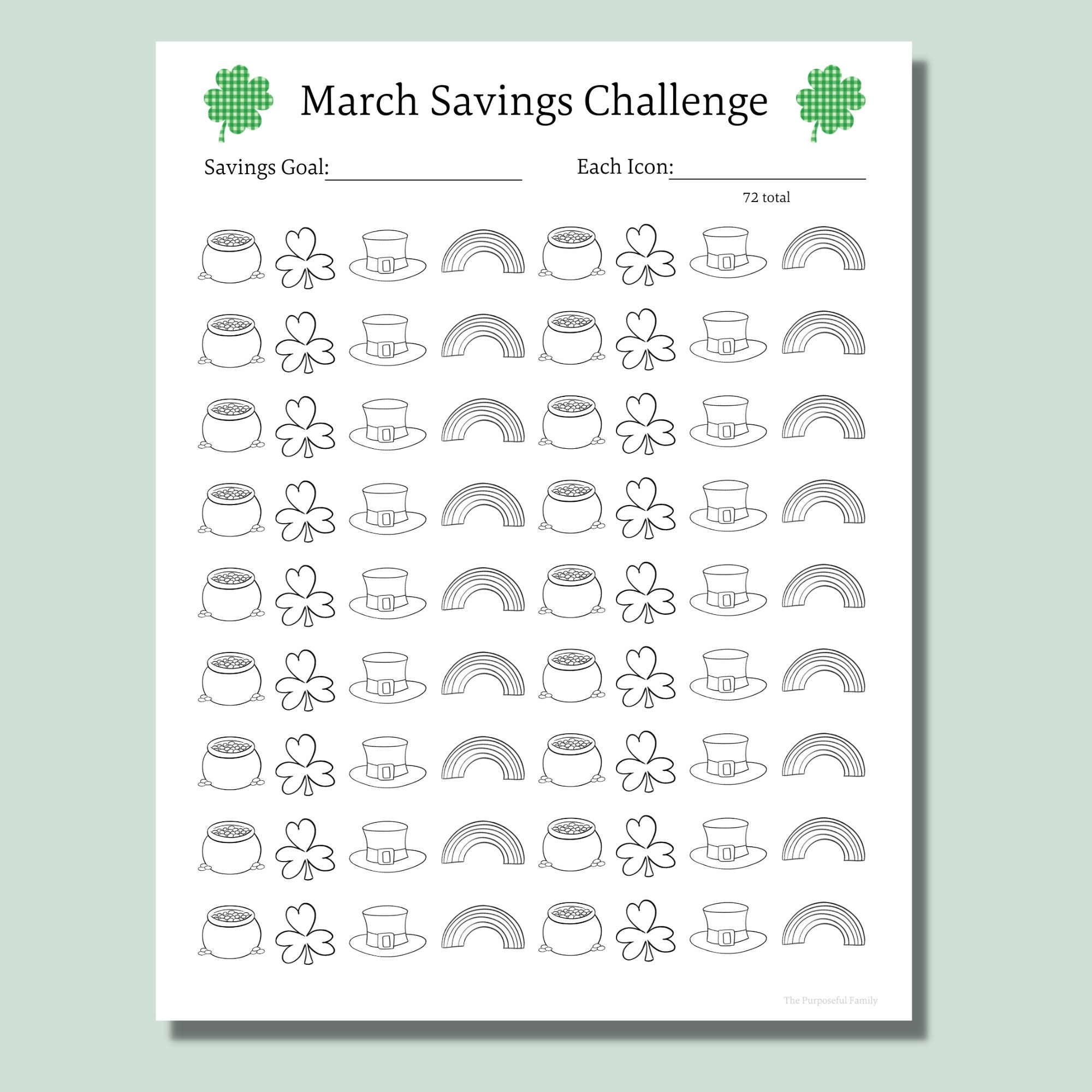 March Savings Challenge Tracker | Money Savings Challenge Printable ...