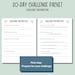 30 Day Challenge Tracker Printable Packet PDF Habit Tracker - Etsy