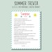 Summer Trivia Game | Summer Printable Party Game | Summer Quiz | Fun ...