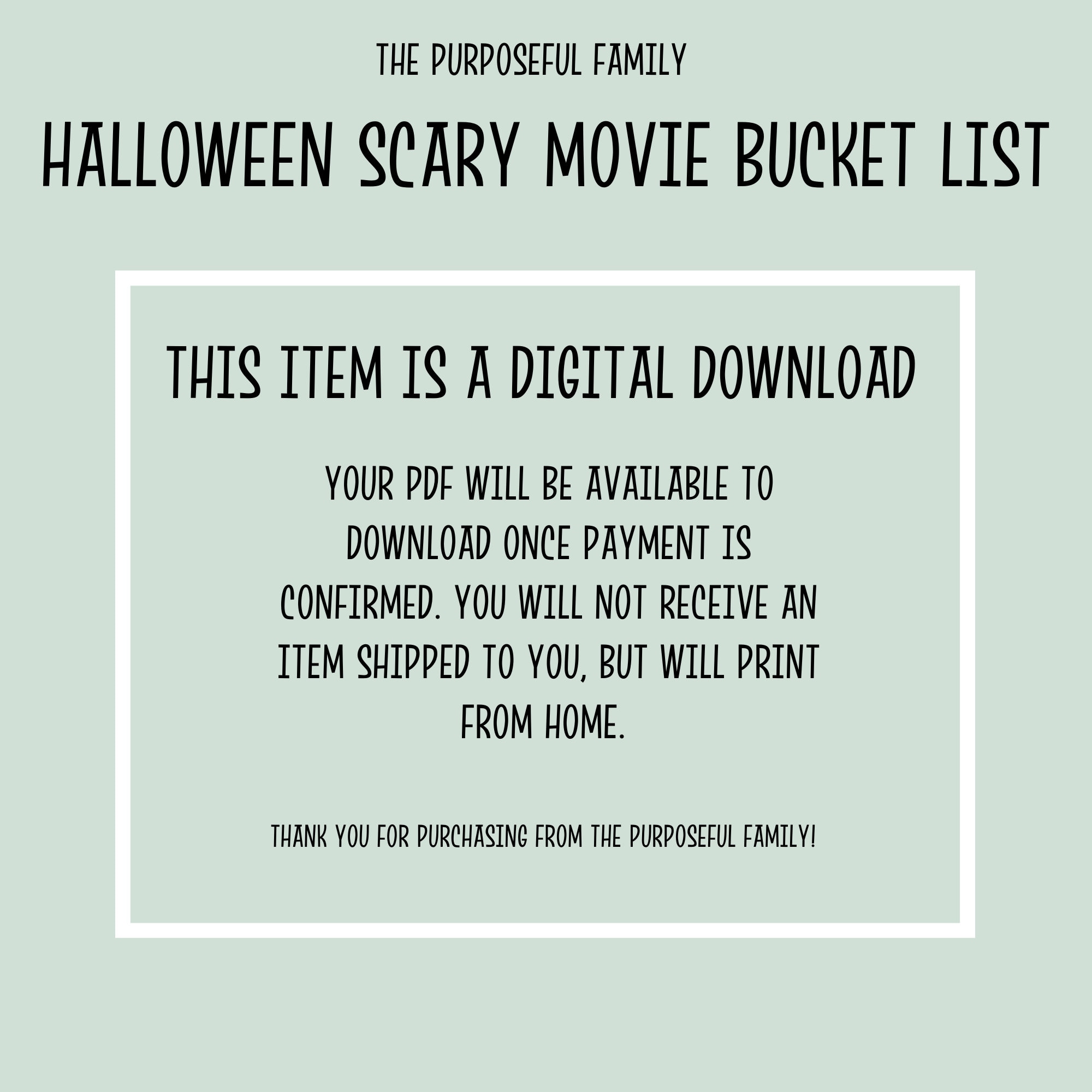 Halloween Scary Movie Bucket List | Halloween Movie List | Halloween ...