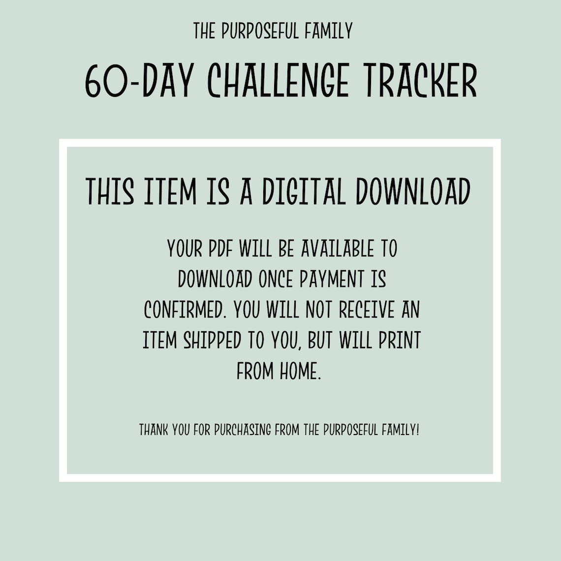 60 Day Challenge Tracker Printable | PDF Habit Tracker - Etsy