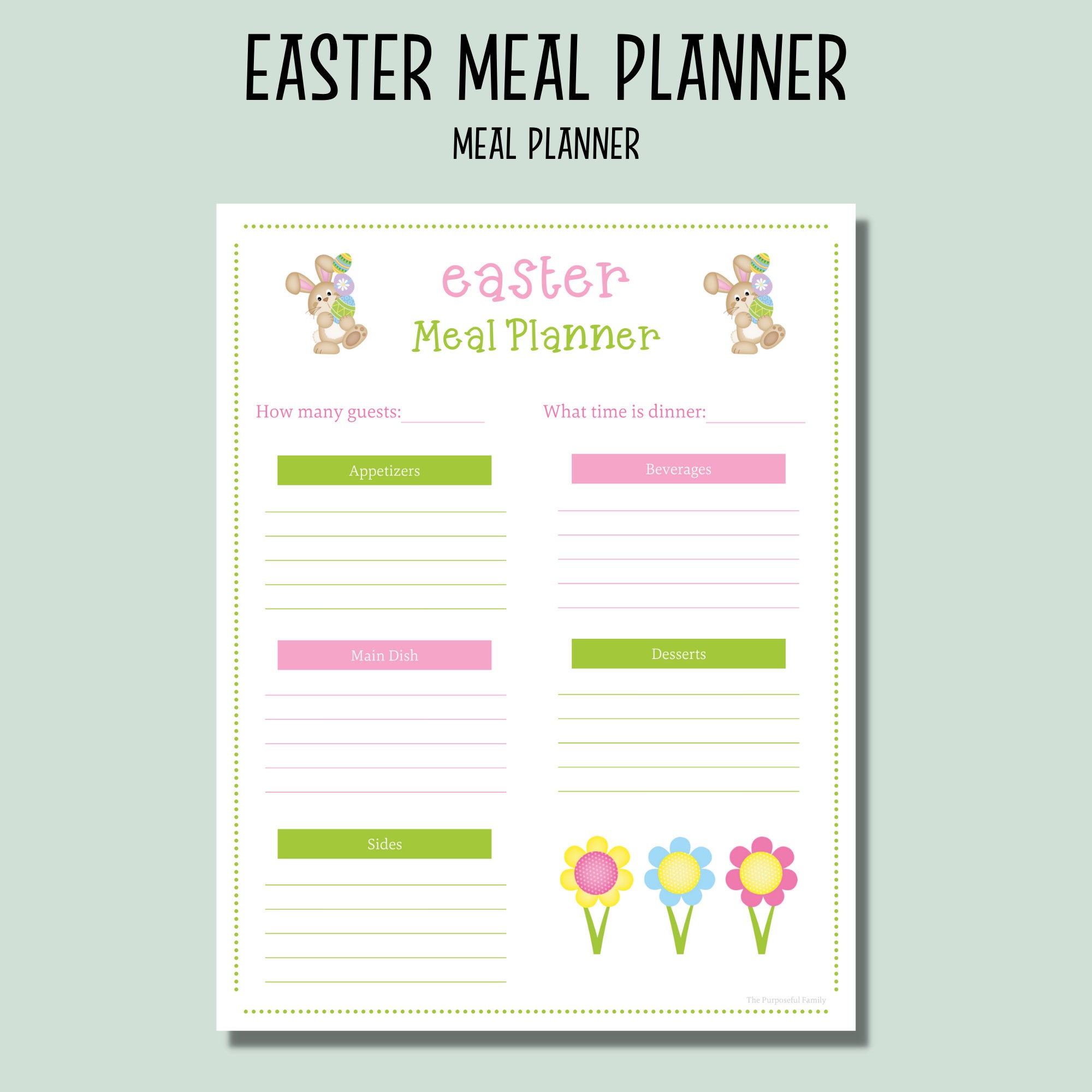 Easter Meal Planner | Easter Menu | Easter Shopping List | Easter ...