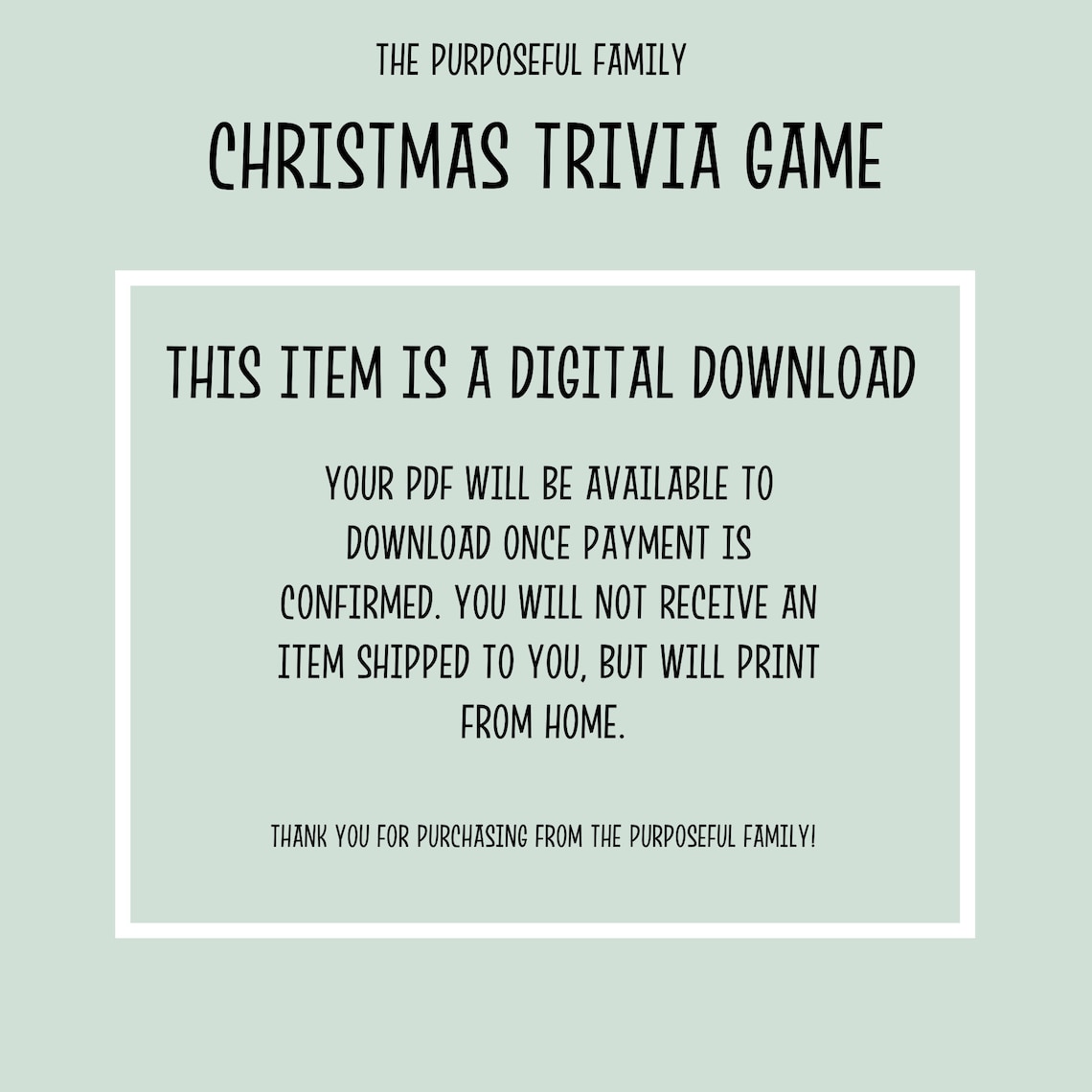 Christmas Trivia Game | Christmas Printable Games | Christmas Party ...
