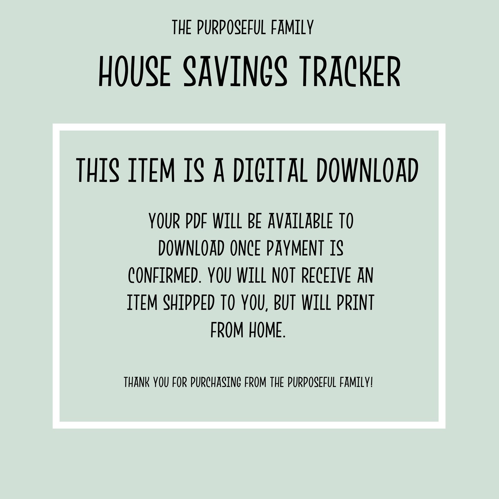 House Savings Tracker Printable | House Fund PDF Tracker | Home Down ...