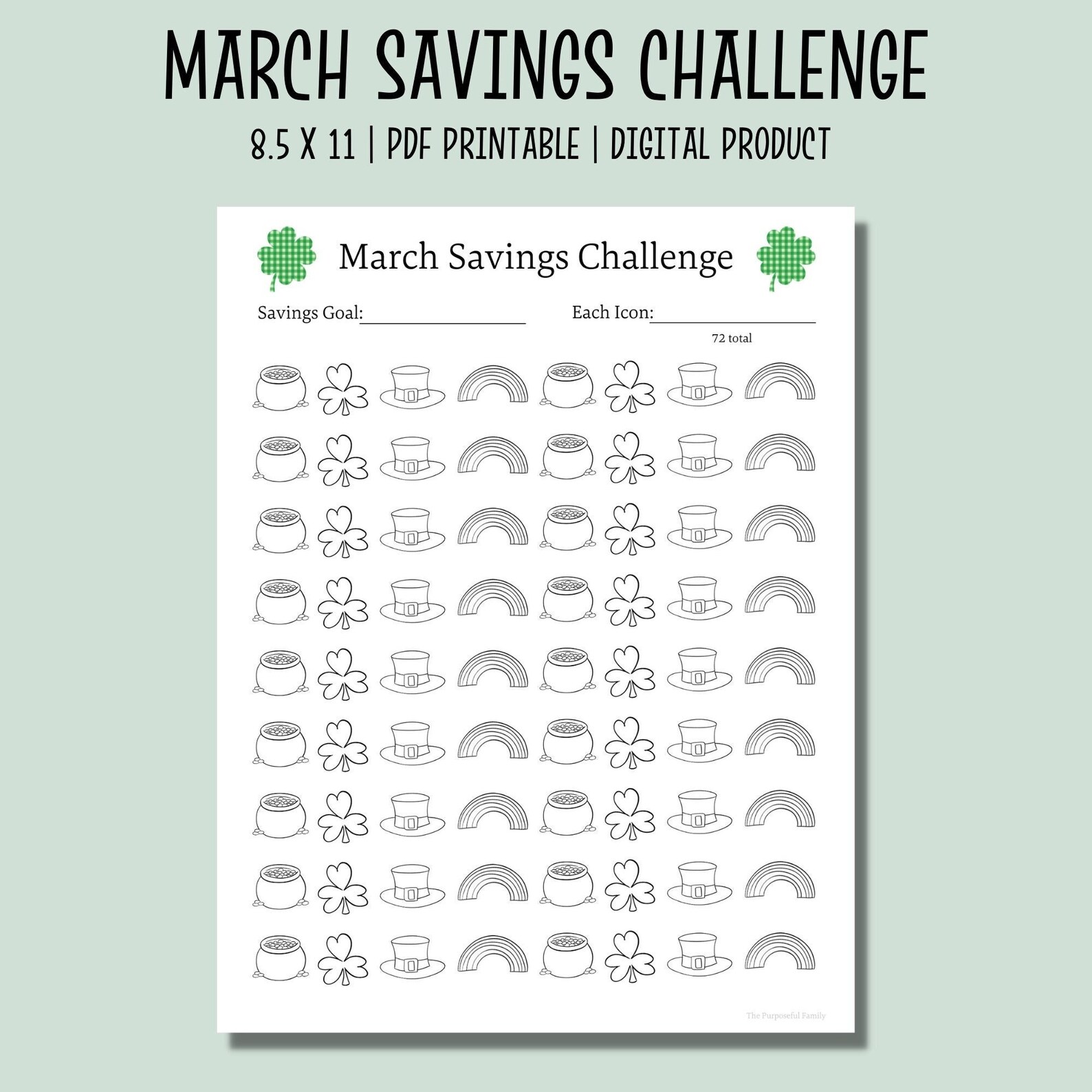 March Savings Challenge Tracker Money Savings Challenge | Etsy