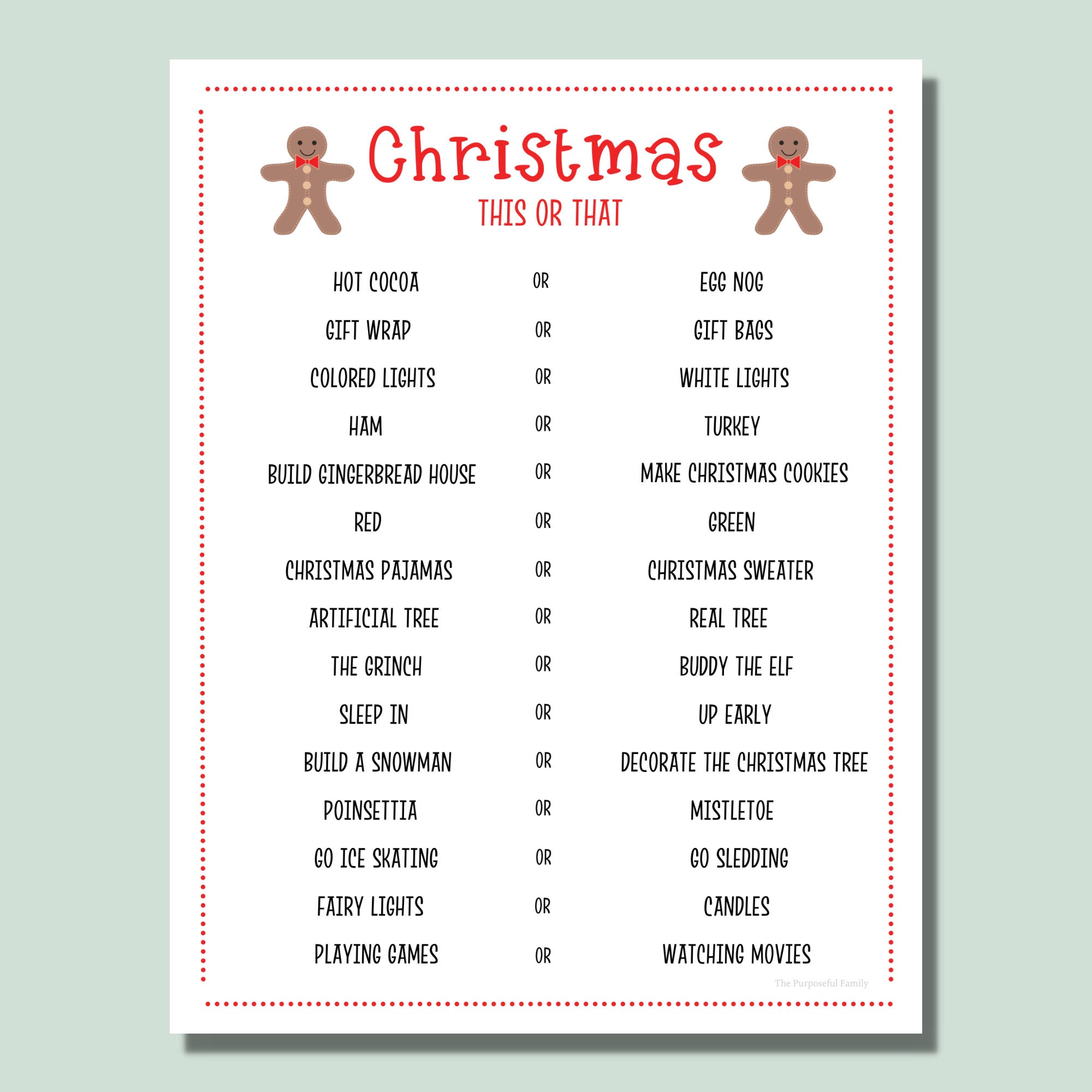 Christmas This or That Game | Christmas Game | Christmas Would You ...
