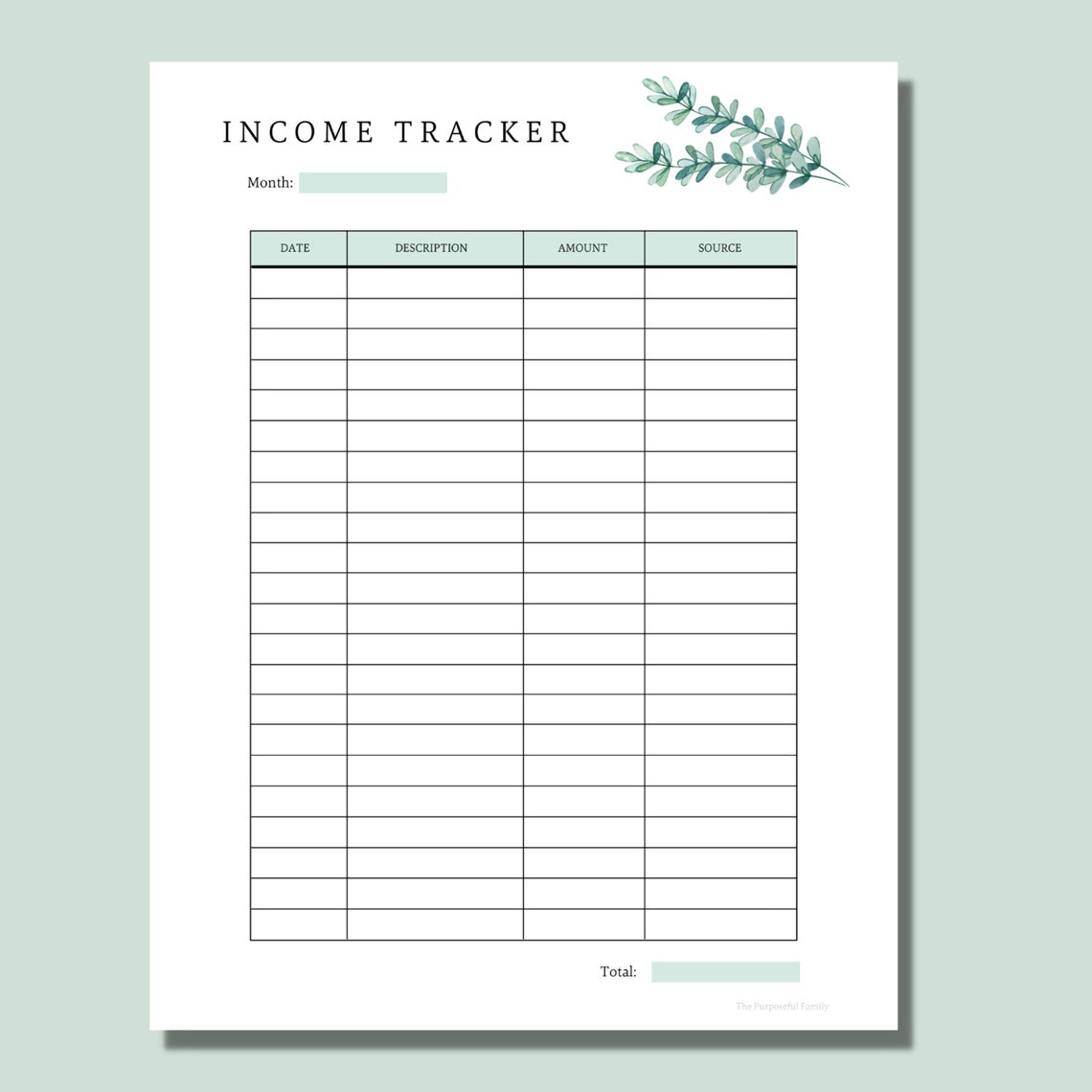 Income & Expense Tracker Printable | Money Tracker | Budget Instant ...