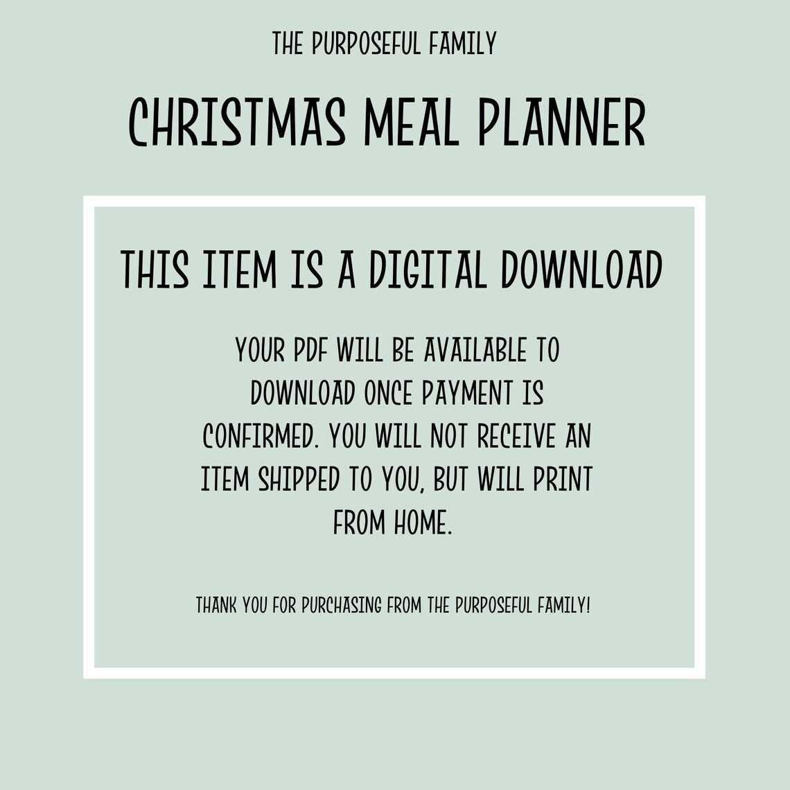 Christmas Meal Planner | Christmas Menu | Christmas Shopping List ...
