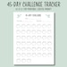 45-day Challenge Tracker Printable | Habit Tracker PDF | Goal Tracker ...