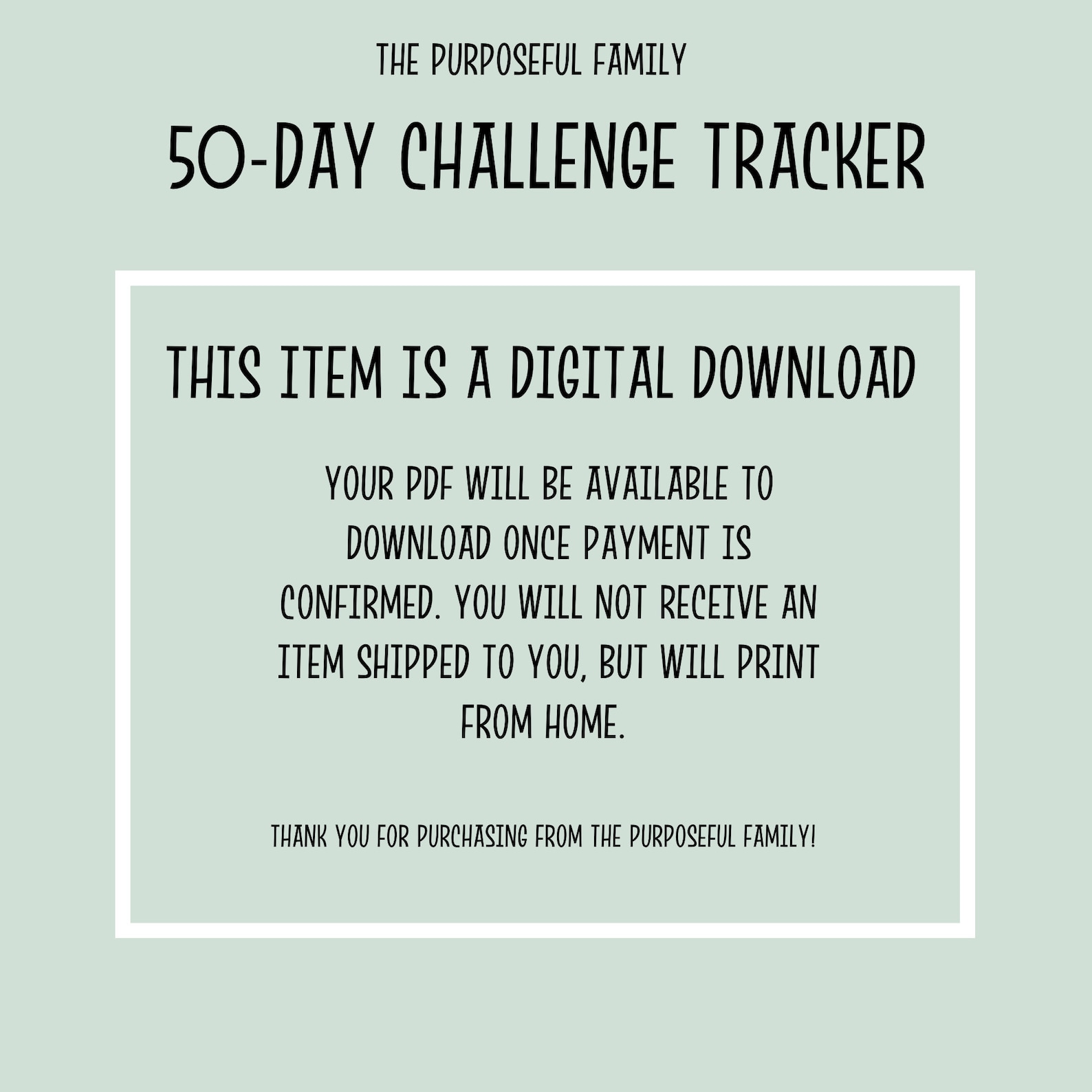 50 Day Challenge Tracker Printable | Printable Habit Tracker | 50 Day ...