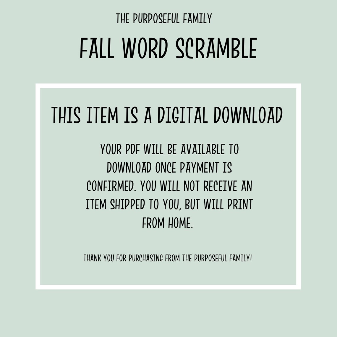 Fall Word Scramble Game | Autumn Fun Printable Game | Fall Kids ...