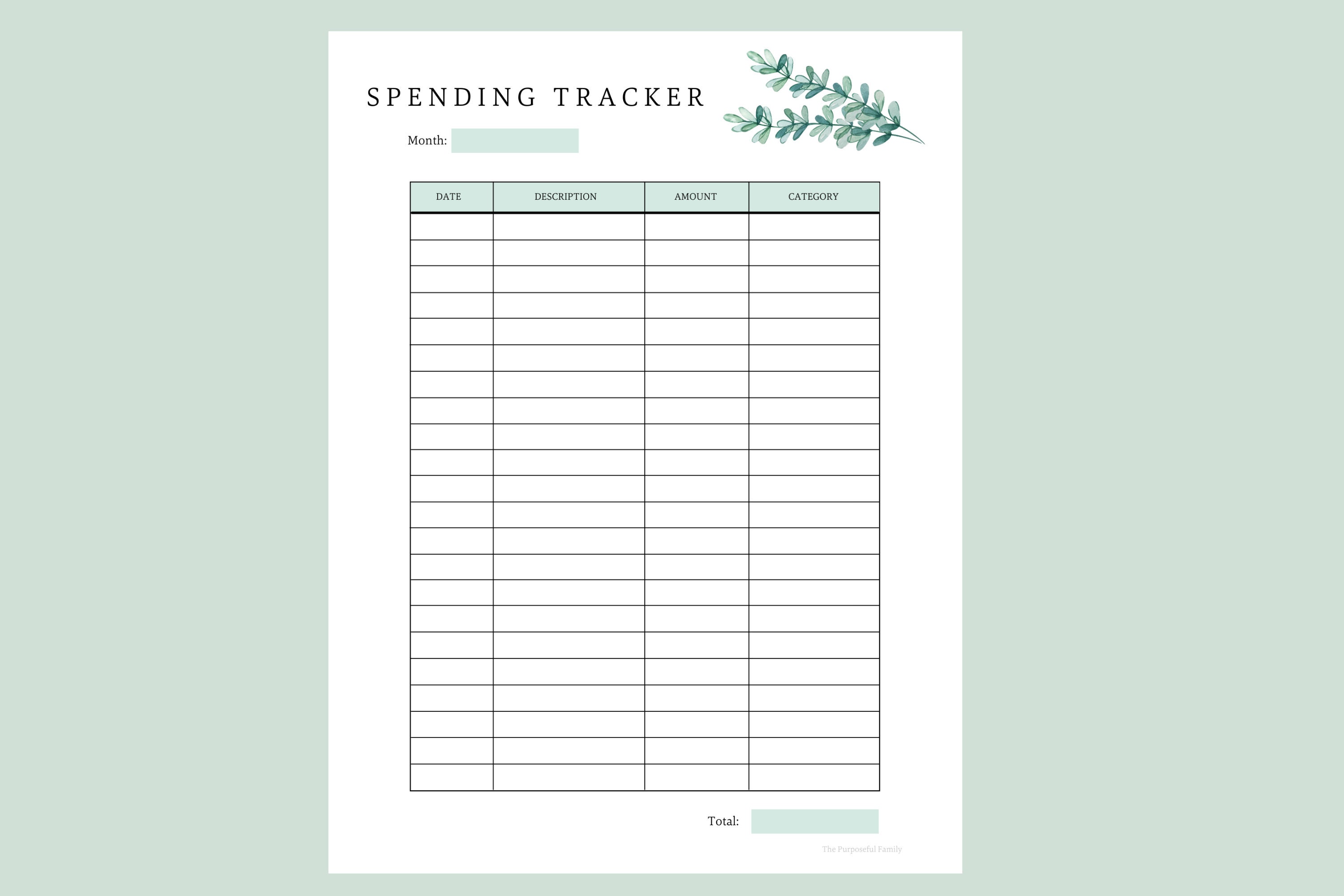 Spending Tracker Printable | Budget Sheet Printable | Spending Log ...