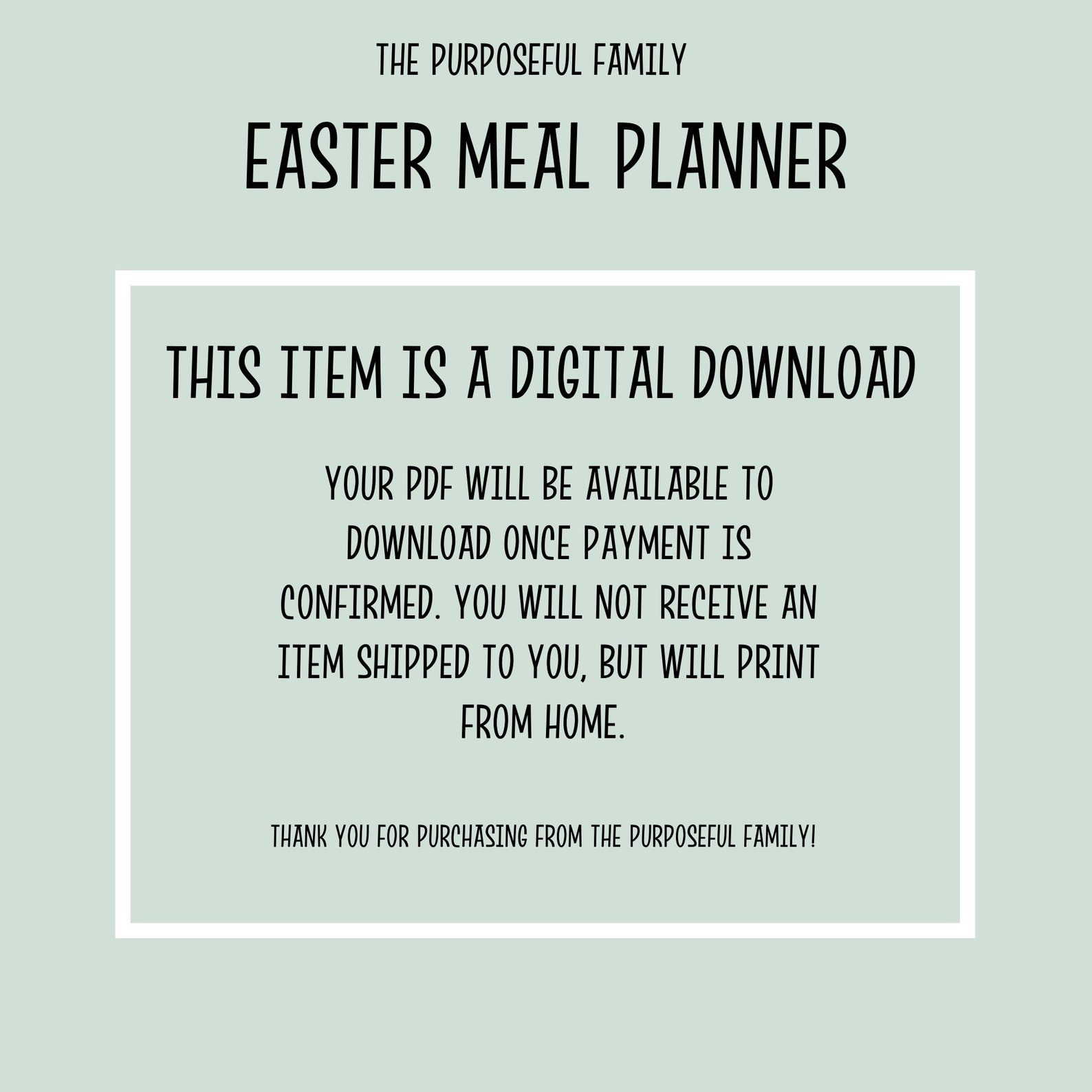 Easter Meal Planner | Easter Menu | Easter Shopping List | Easter ...
