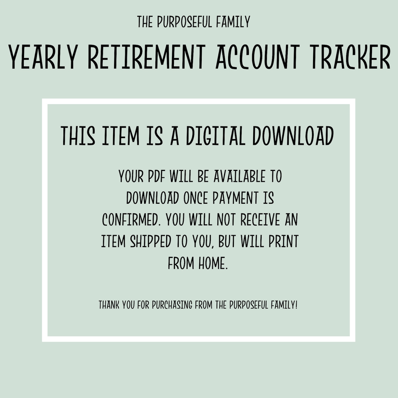 Yearly Retirement Account Printable Tracker | PDF Retirement Tracker - Etsy