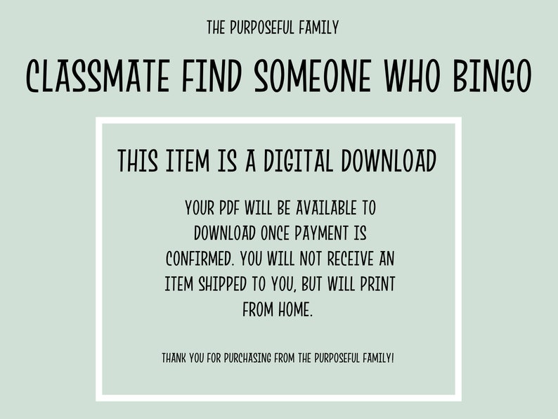 Classmate Find Someone Who Game| First Day of School Activity| Back to ...