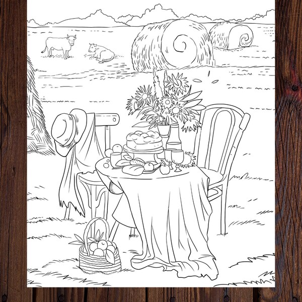 Diner Coloring Pages - Etsy