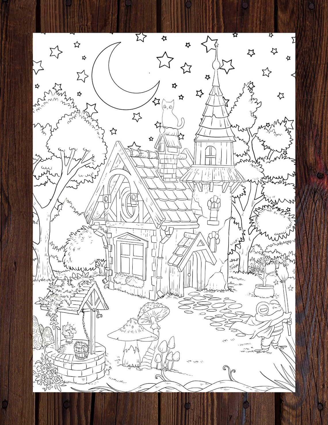 Fantasy World Printable Adult Coloring Page From Manila Shine coloring ...