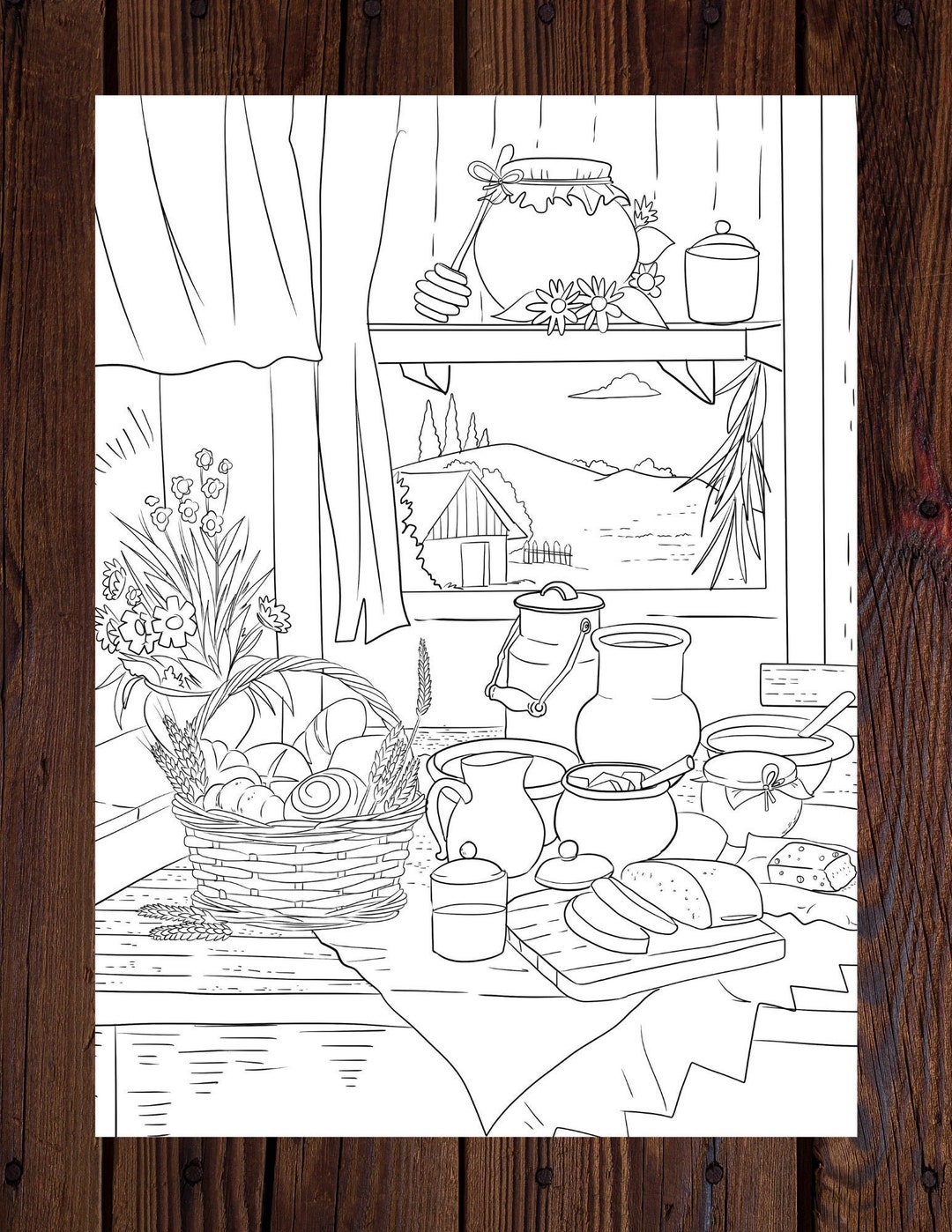 Farm Food - Printable Adult Coloring Page From Manila Shine (coloring ...