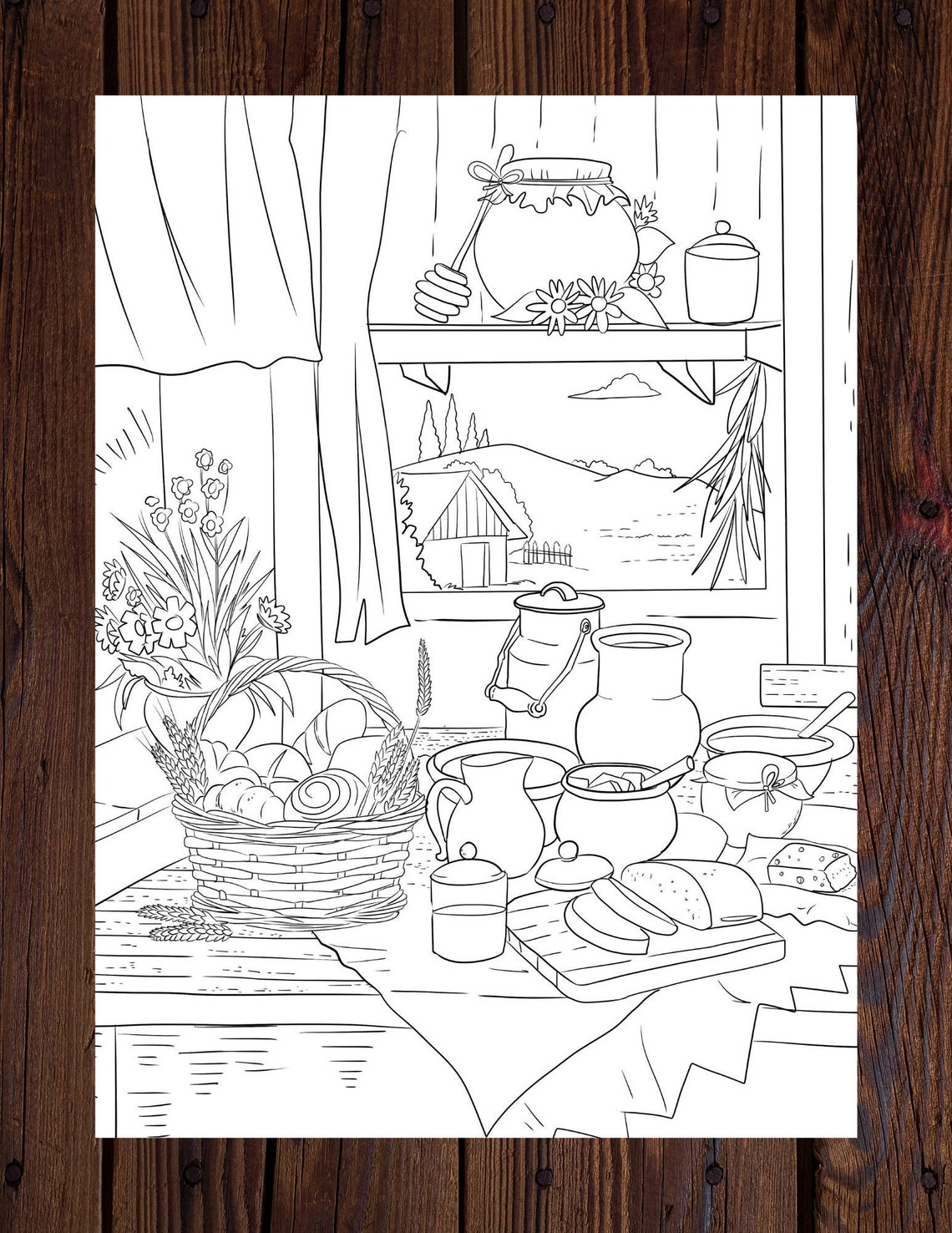 Farm Food - Printable Adult Coloring Page From Manila Shine (coloring ...